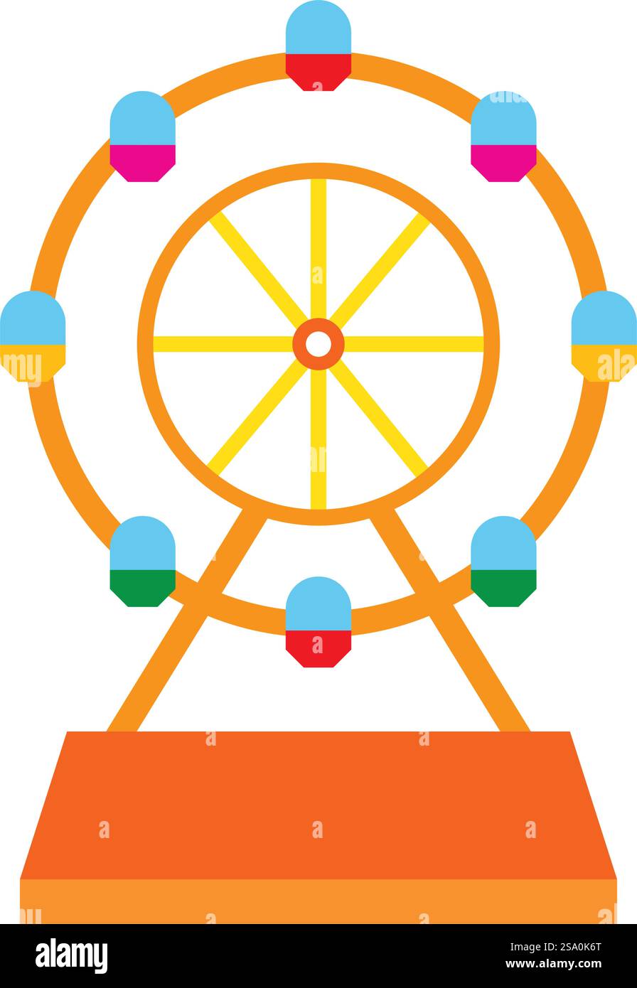 Ferris wheel fair night Stock Vector Images - Alamy