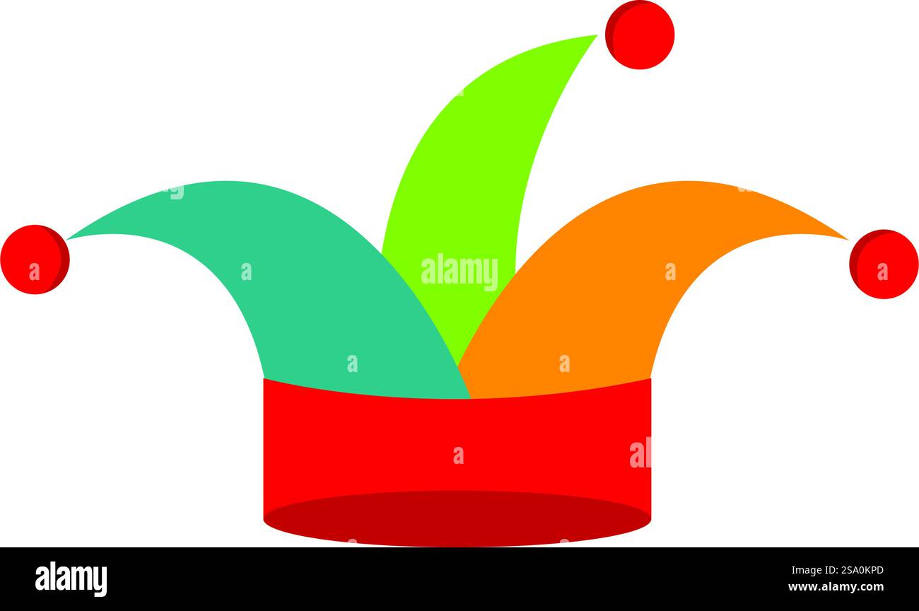 Clown hat flat icon Stock Vector Images - Alamy