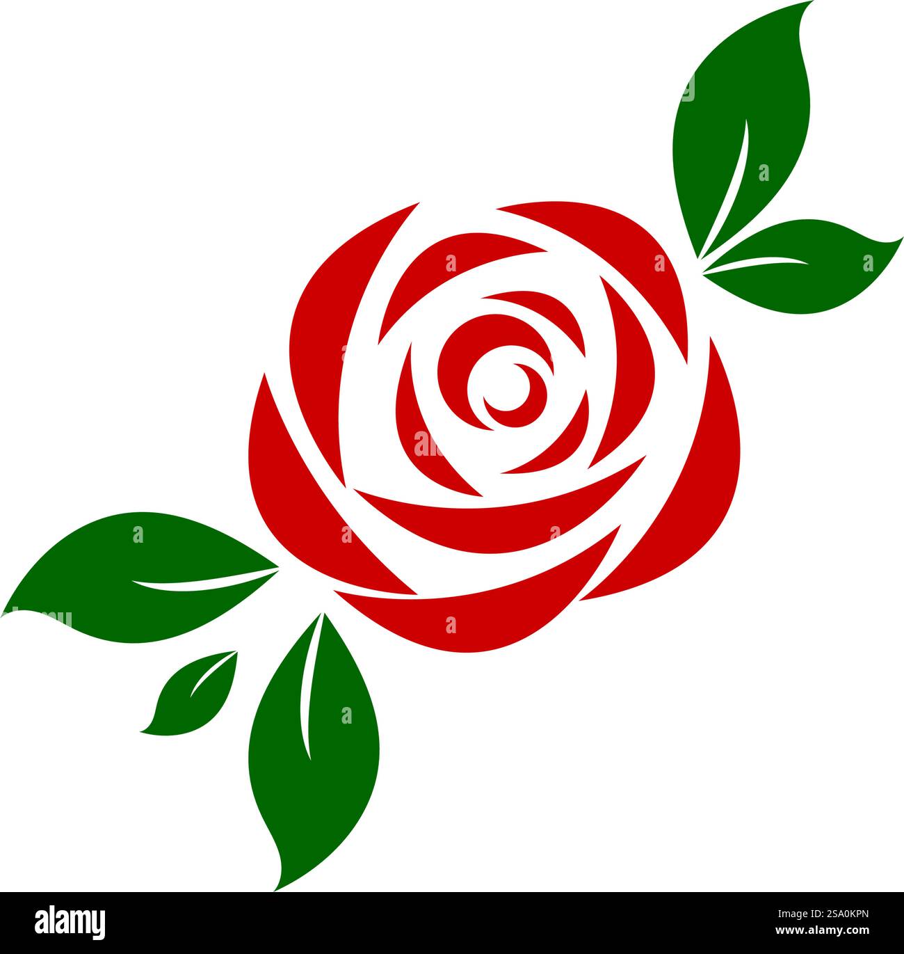 Rose flower Logo icon illustration vector Stock Vector Image & Art - Alamy