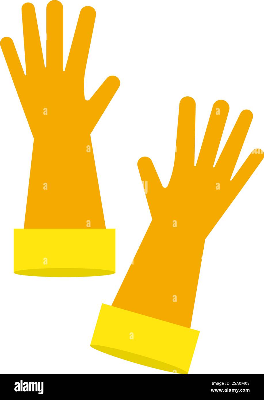 Flat mop rubber gloves Stock Vector Images - Alamy