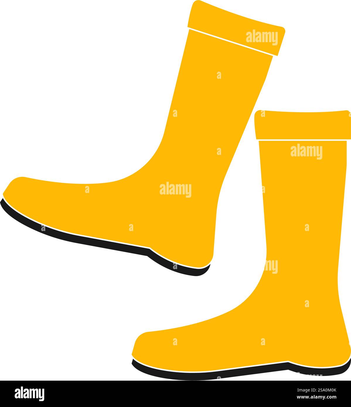 Rubber waterproof boots leather Stock Vector Images - Alamy
