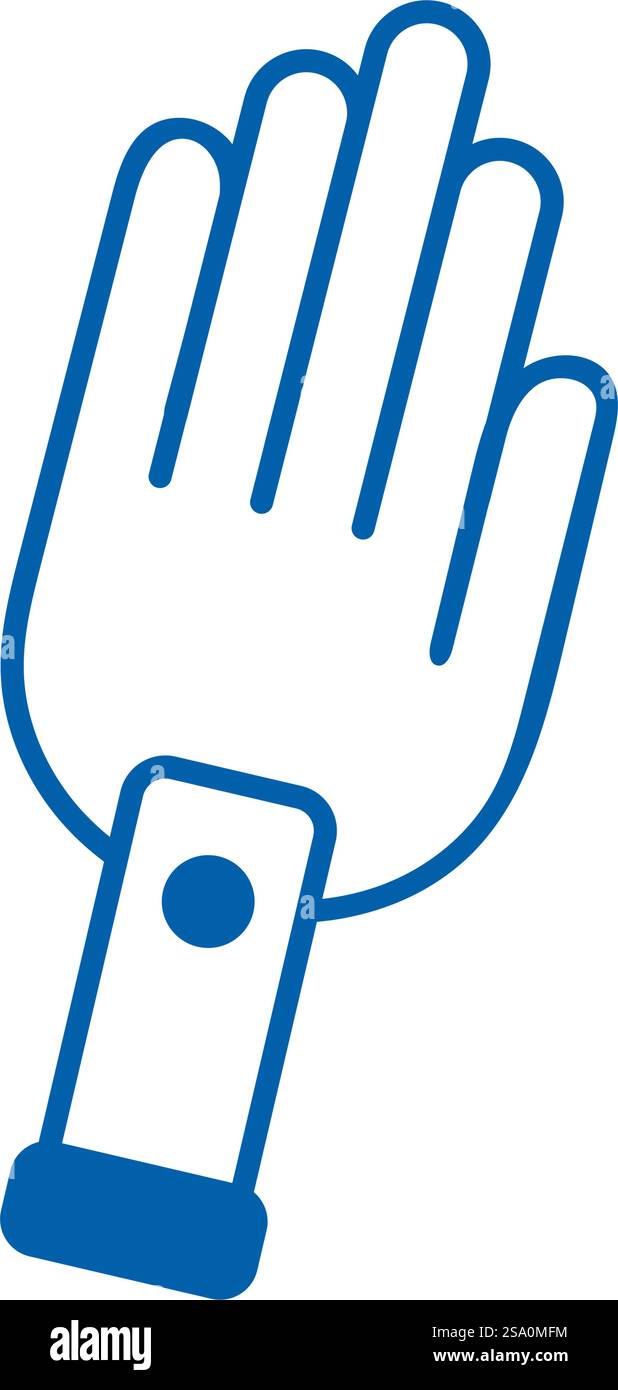 Prosthetic hand icon medical tools and equipment flat design Stock ...