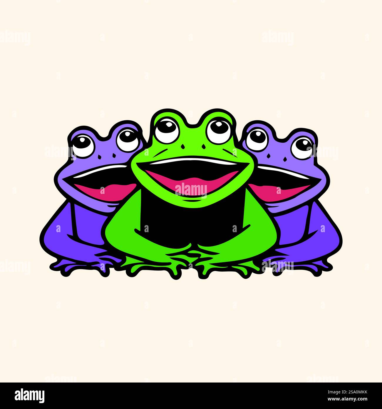 Stylish frog logo hi-res stock photography and images - Alamy
