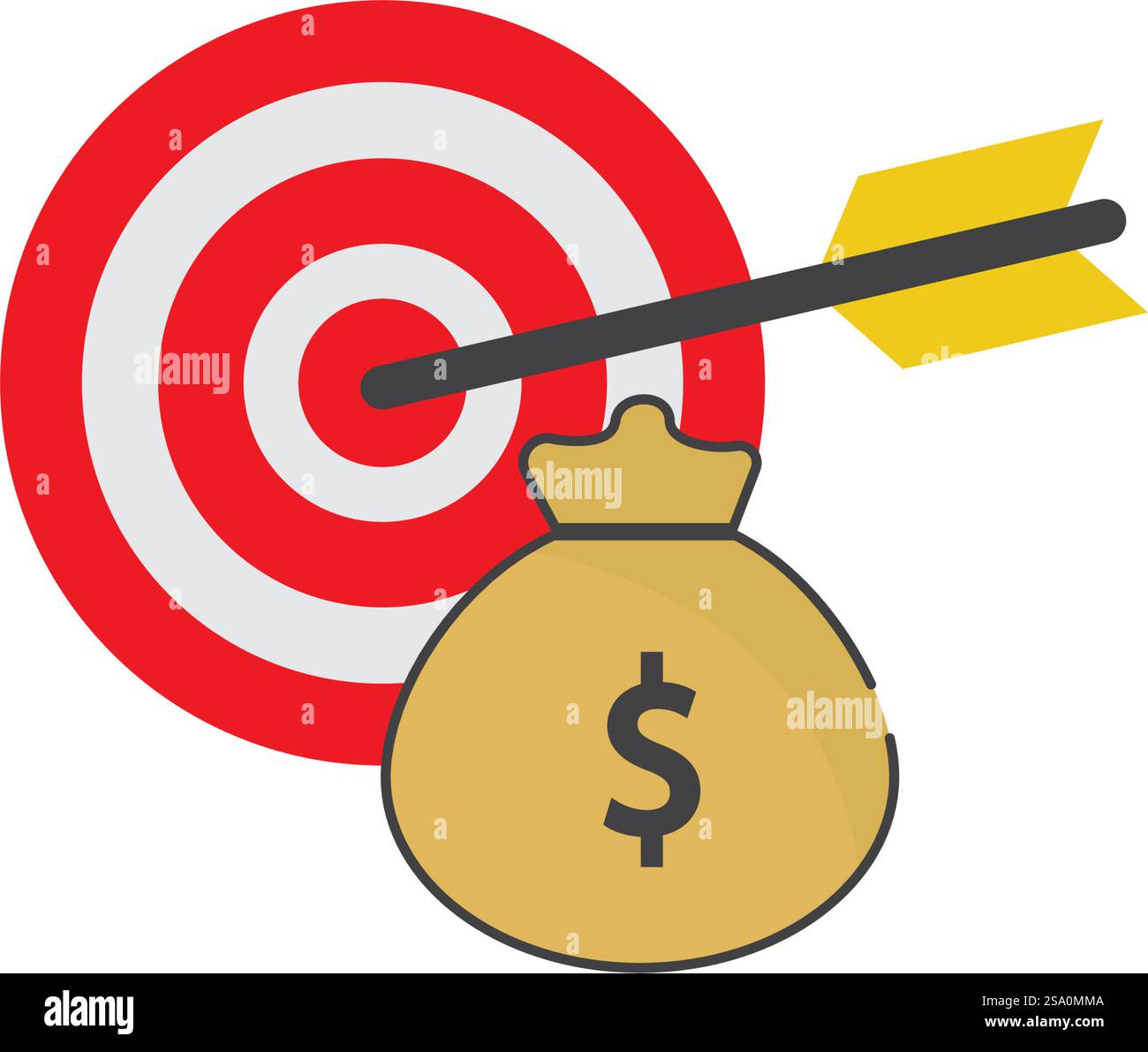 Center money bag bullseye ideal hi-res stock photography and images - Alamy