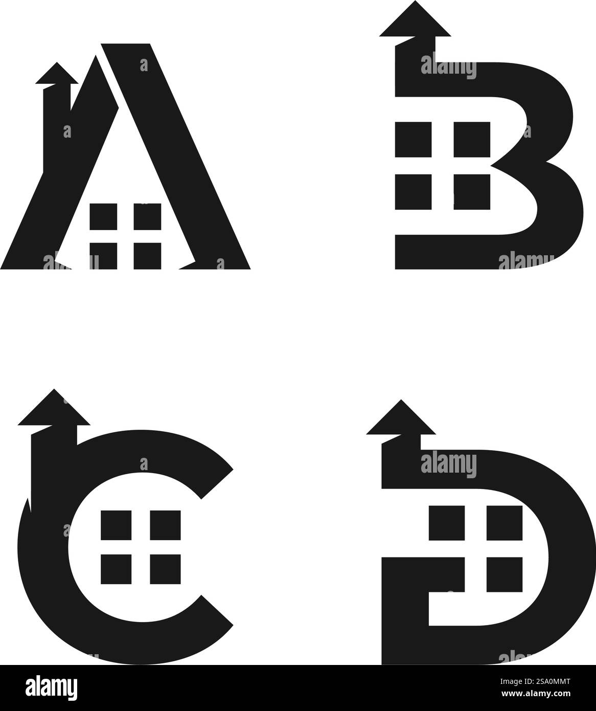 Realestate property with initial logo design Stock Vector Image & Art ...