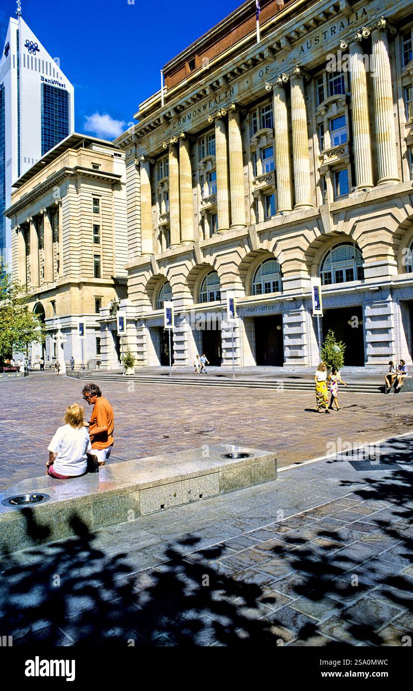 Forrest Place and main central Post office building with tall white ...