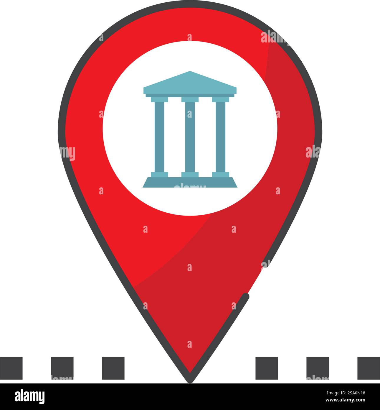Bank location icon flat design Stock Vector Image & Art - Alamy