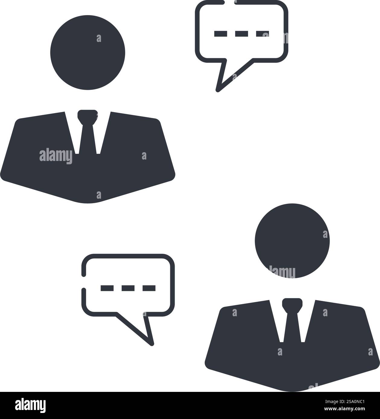 Two professionals in formal attire engaging in conversation Stock ...