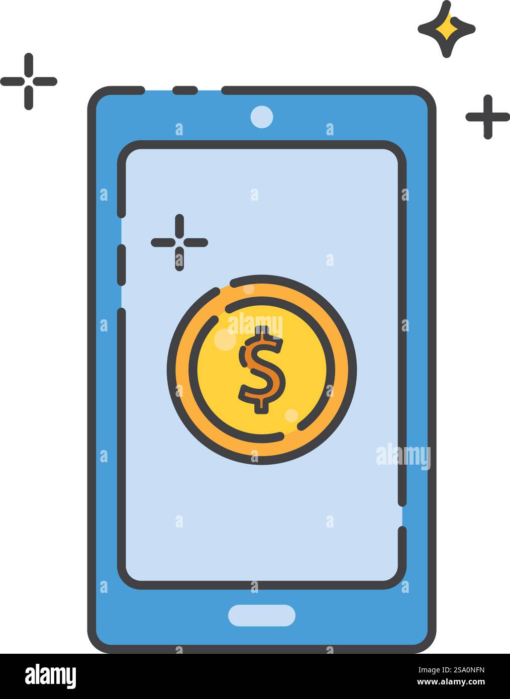 Space banking app Stock Vector Images - Alamy