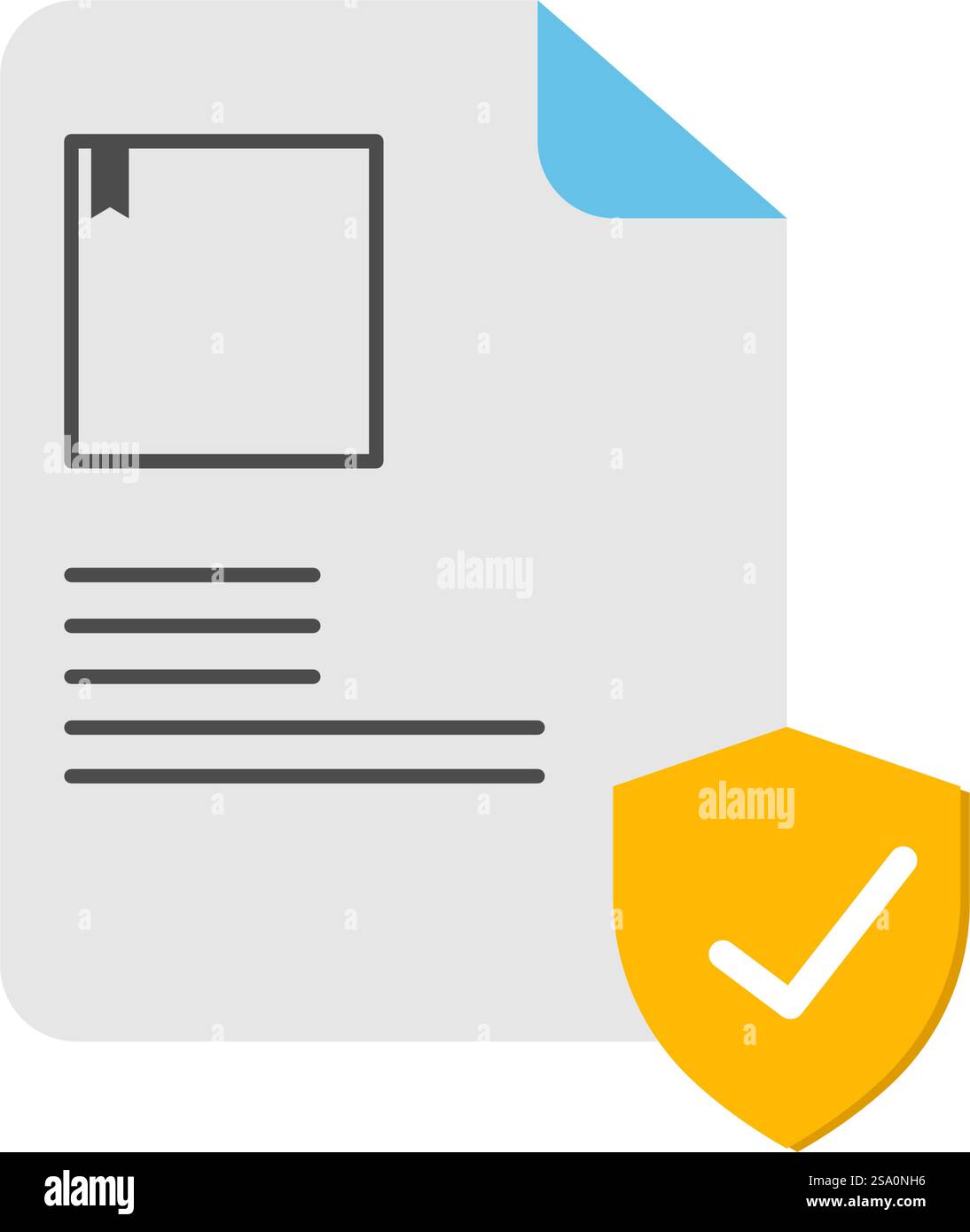 Yellow shield check mark hi-res stock photography and images - Alamy