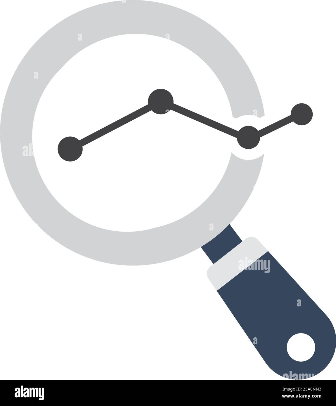 Magnifying glass with graph sign ideal for financial concepts hi-res ...