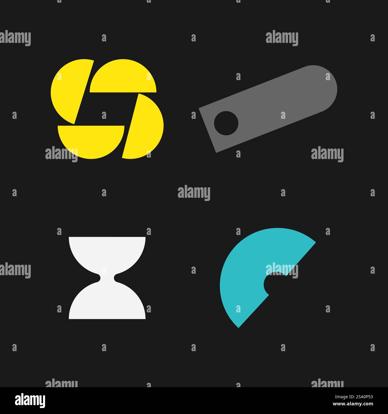 Minimalism Geometric Shapes, Y2K shape design Stock Vector Image & Art ...