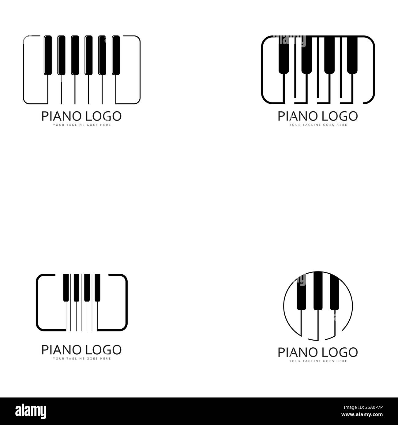 Piano keyboard logo design vector template Stock Vector Image & Art - Alamy