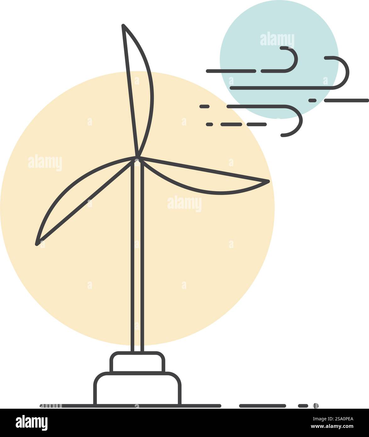 Windmill turbine blades rotating powered by wind Stock Vector Image & Art - Alamy