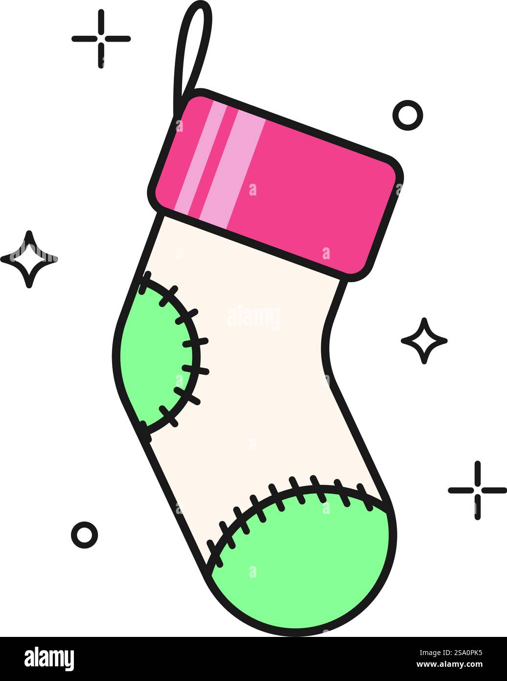 Christmas stocking icon flat design Stock Vector Image & Art - Alamy