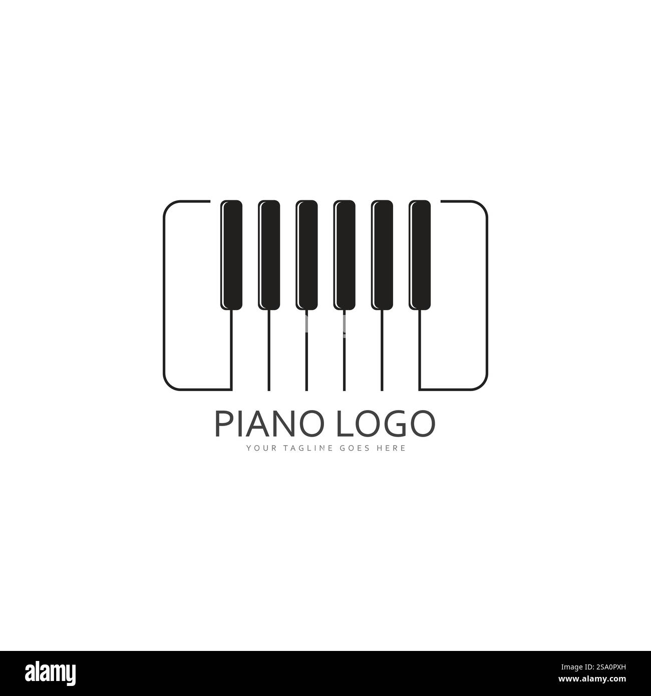 Piano keyboard logo design vector template Stock Vector Image & Art - Alamy