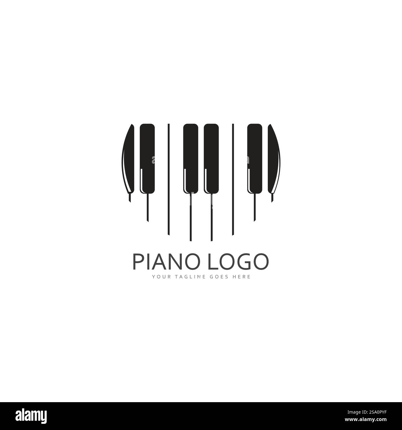 Piano keyboard logo design vector template Stock Vector Image & Art - Alamy