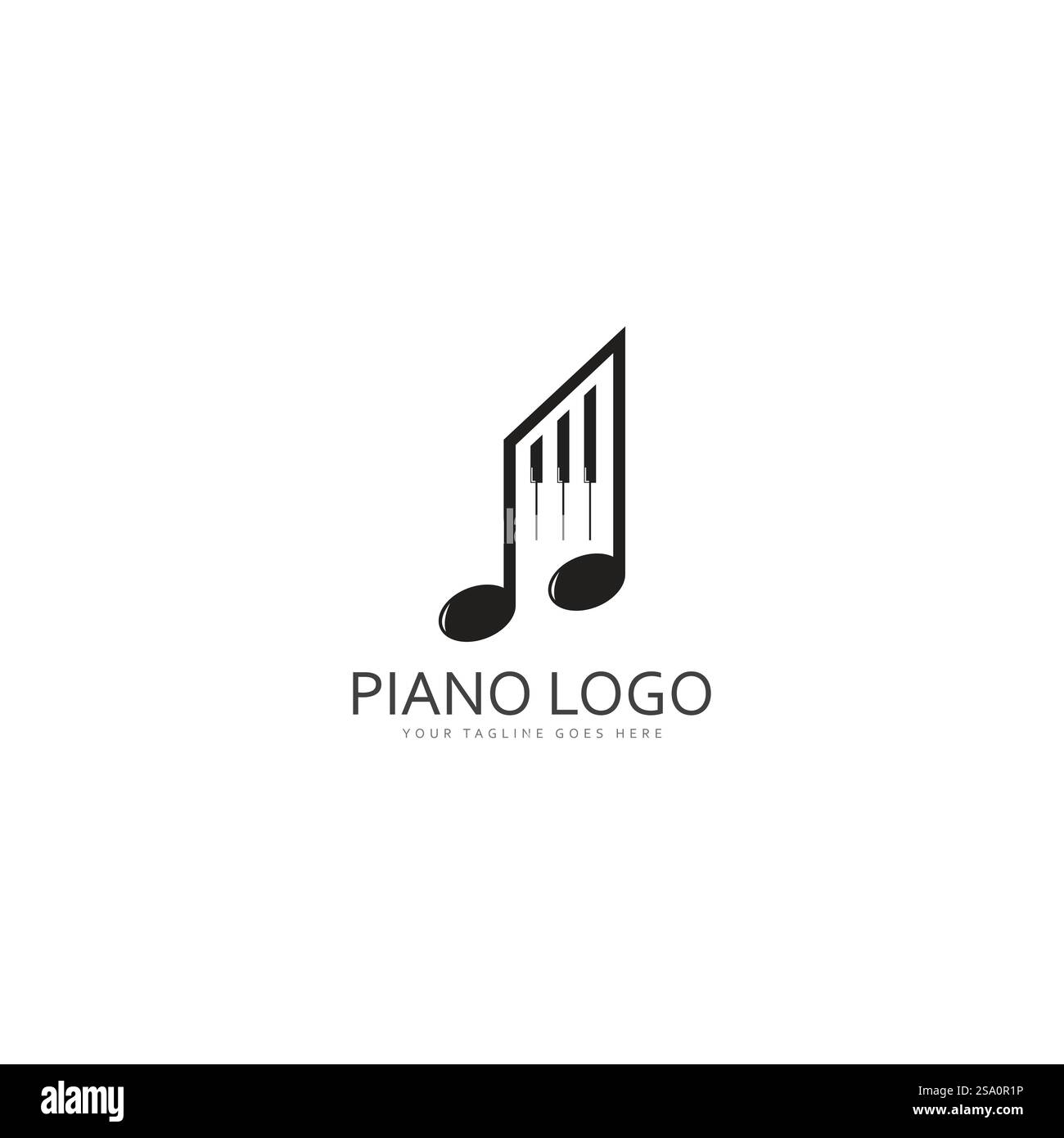 Piano keyboard logo design vector template Stock Vector Image & Art - Alamy