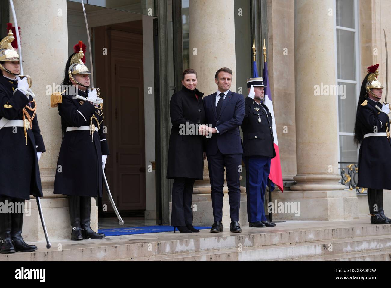 French President Emmanuel Macron welcomes Prime Minister of Denmark ...