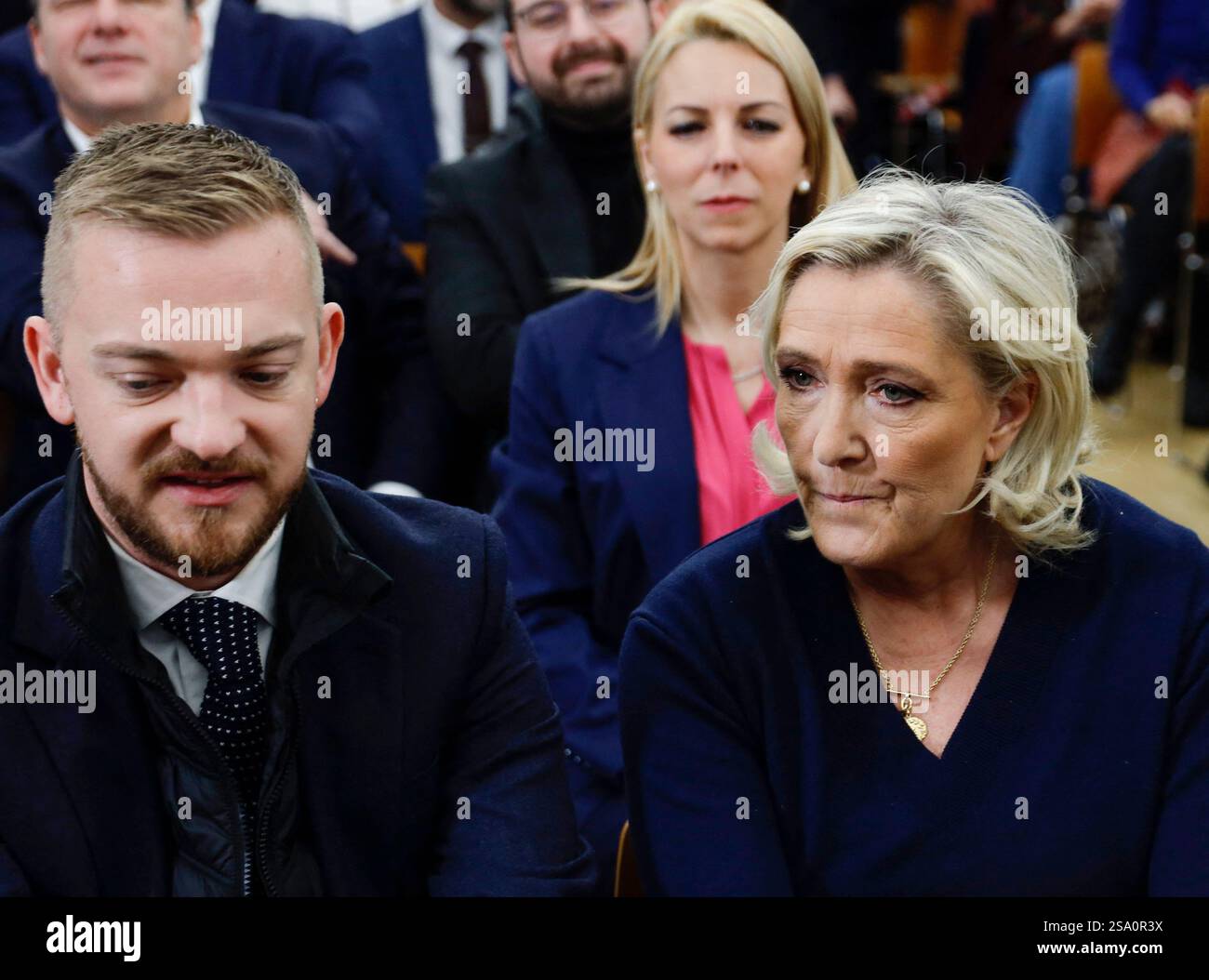 Paris, France. 27th Jan, 2025. MP Kevin Pfeffer and President of the ...