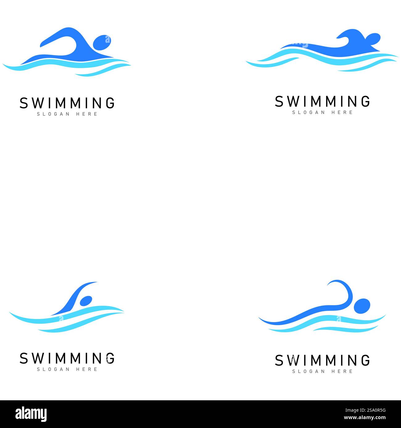 swimming logo vector illustration design template Stock Vector Image ...