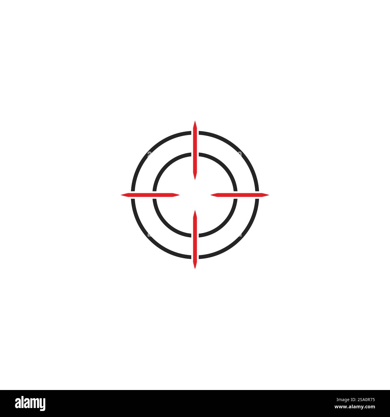 shooting target logo vector icon in simple design Stock Vector Image ...