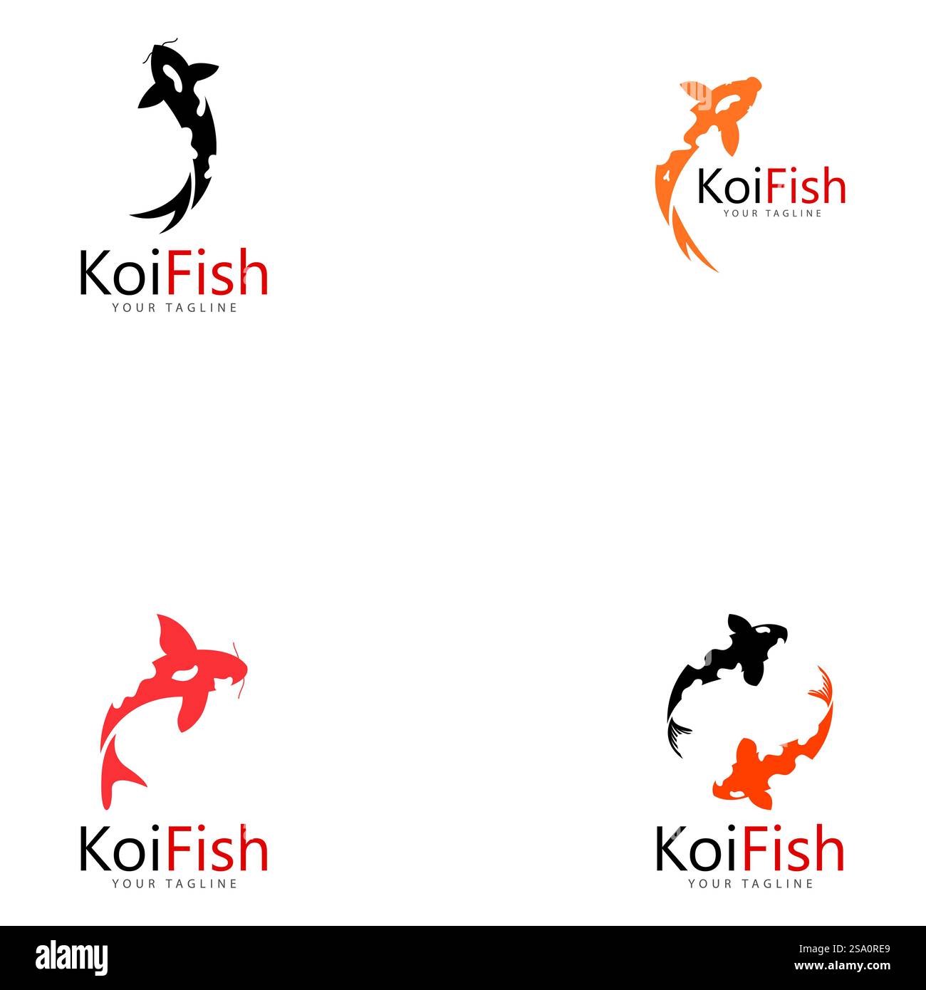 koi fish logo design vector template Stock Vector Image & Art - Alamy