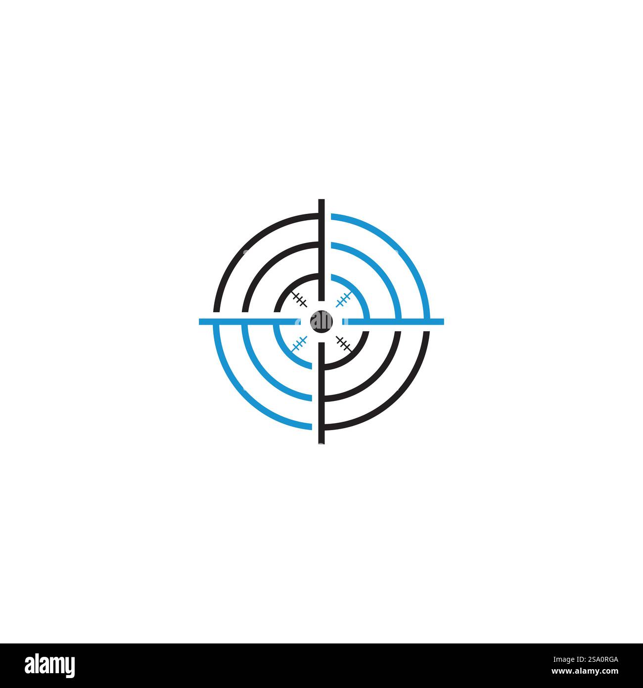 shooting target logo vector icon in simple design Stock Vector Image ...