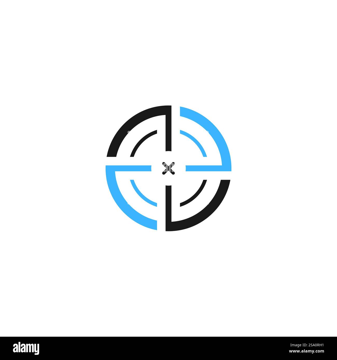 shooting target logo vector icon in simple design Stock Vector Image ...
