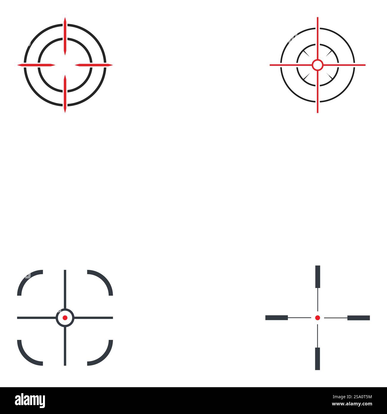 set of shooting target logo vector icon in simple design Stock Vector ...