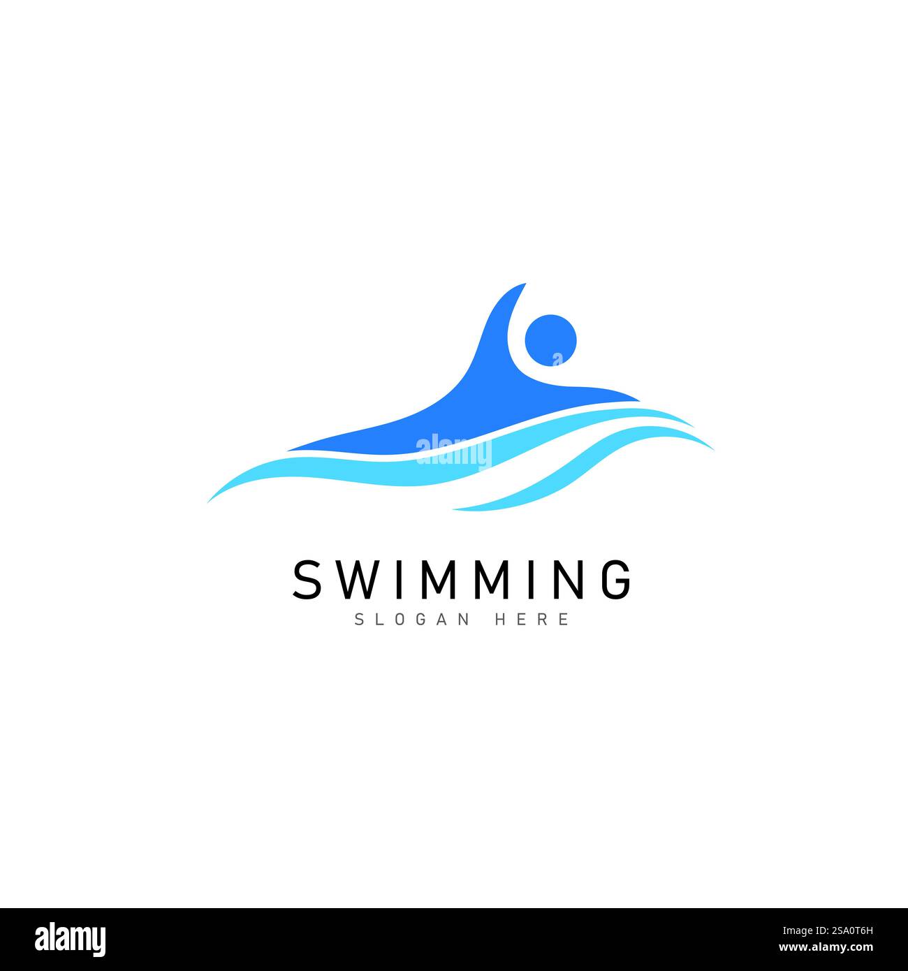 swimming logo vector illustration design template Stock Vector Image ...