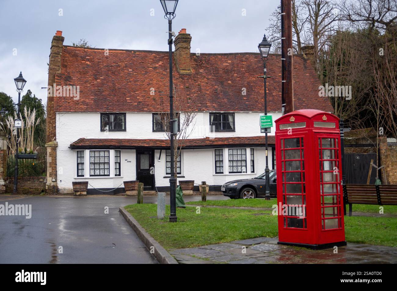 Harmondsworth, UK. 28th January, 2025. The village of Harmondsworth in ...