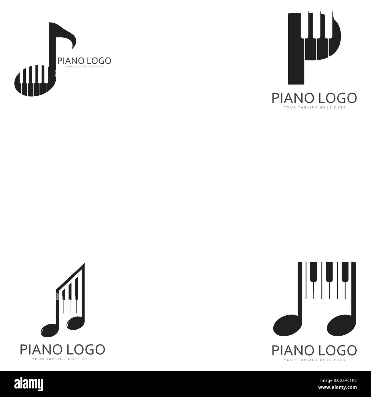Piano keyboard logo design vector template Stock Vector Image & Art - Alamy