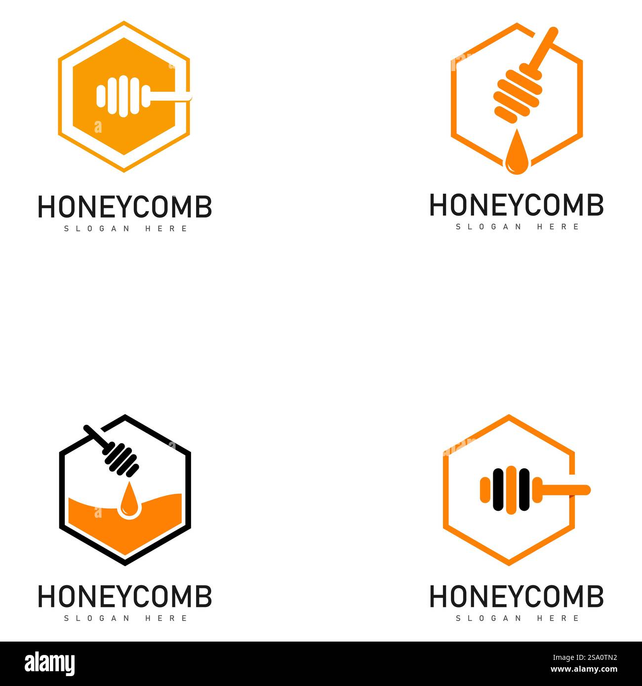 honeycomb illustration logo vector template Stock Vector Image & Art ...