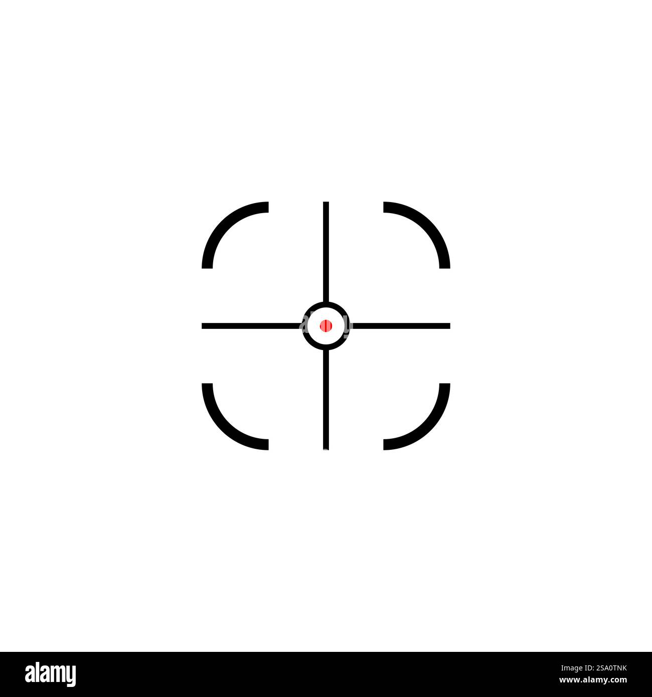 shooting target logo vector icon in simple design Stock Vector Image ...