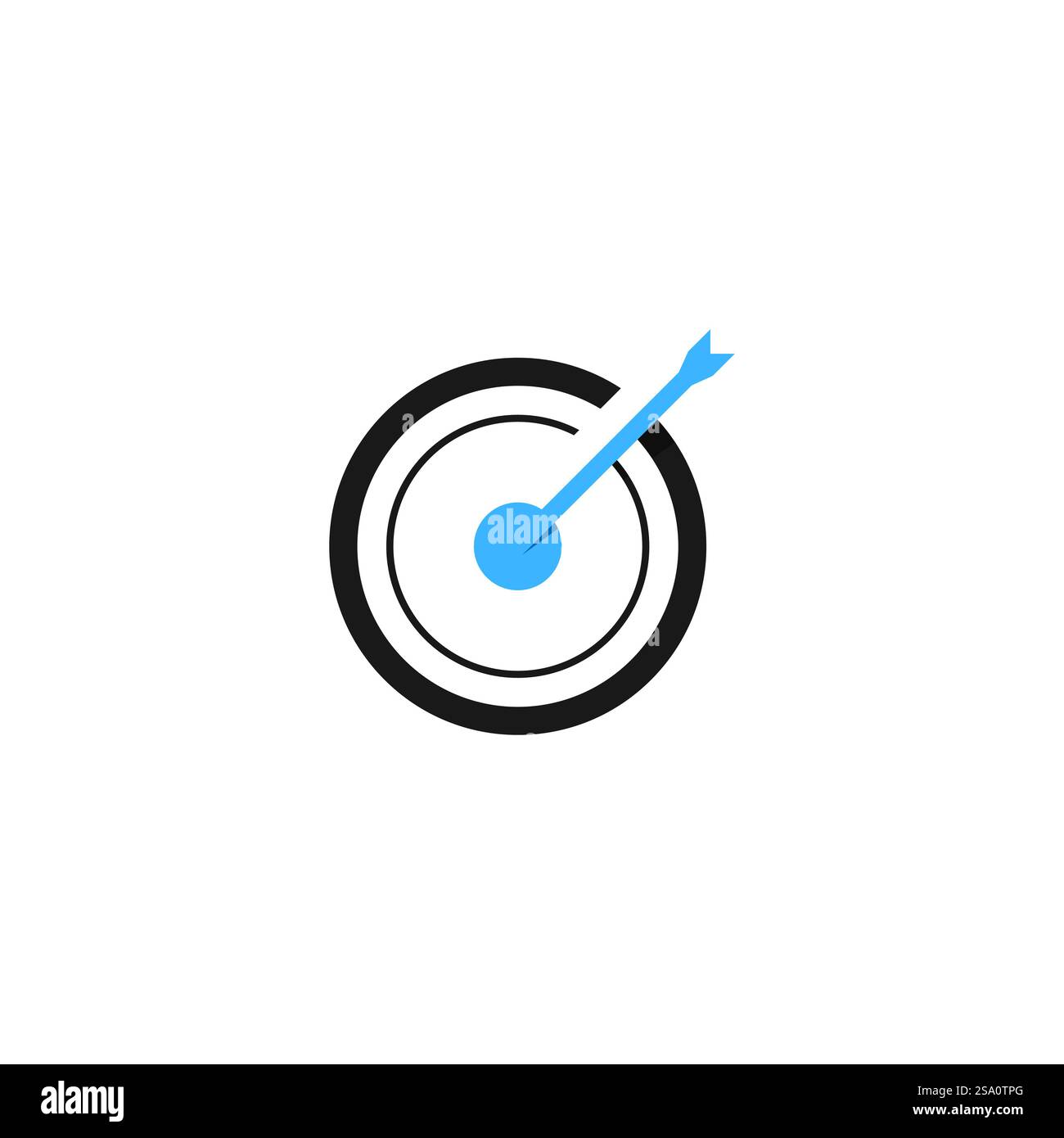 shooting target logo vector icon in simple design Stock Vector Image ...