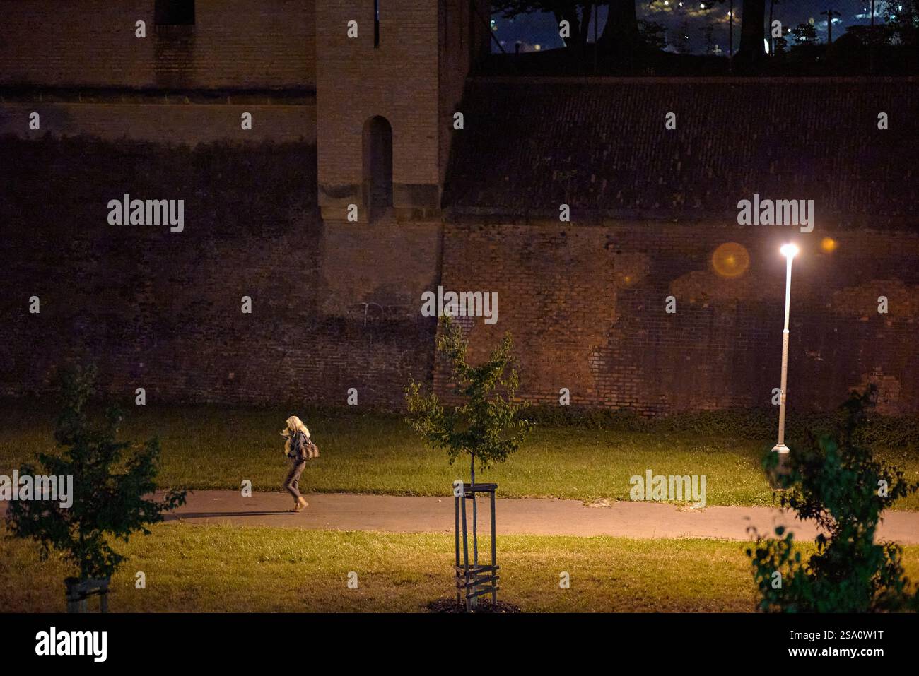 Letna Park, large public park on the Letna hill above Vltava river in ...