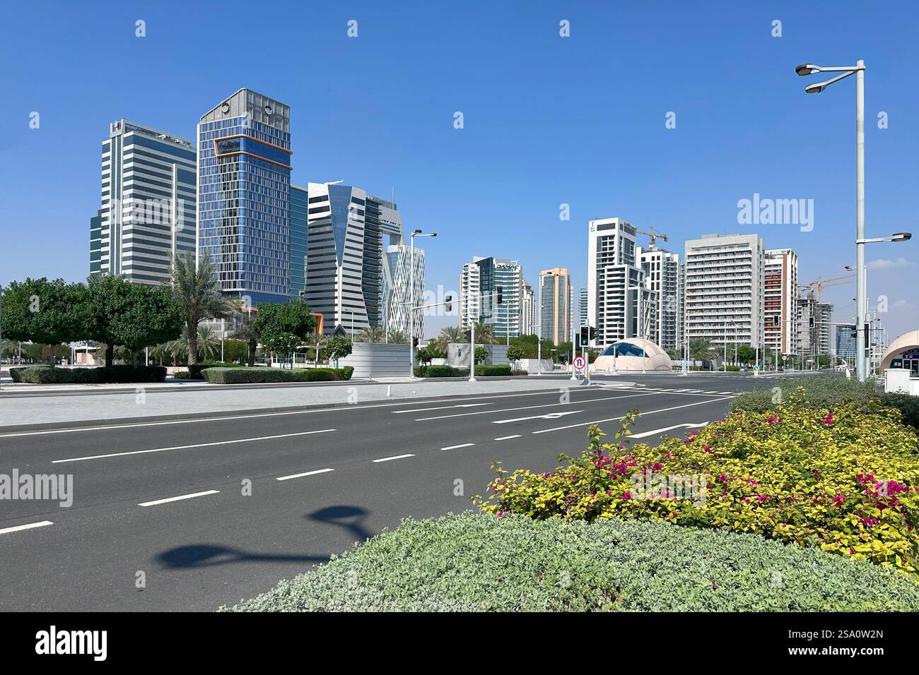 Aerial View of Modern Lusail Skyline. katara tower Lusail Marina Stock ...