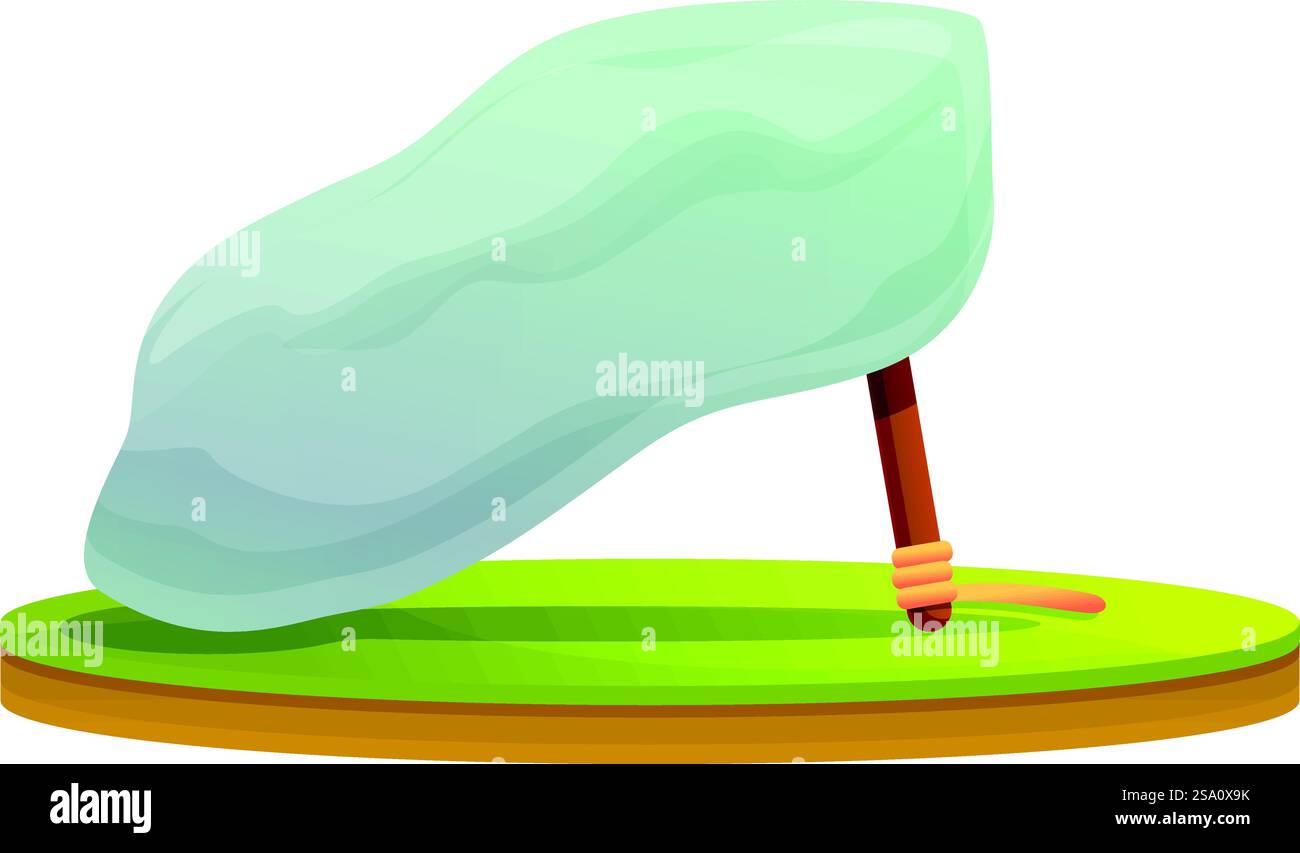 Stone stick trap icon. Cartoon of stone stick trap vector icon for web ...