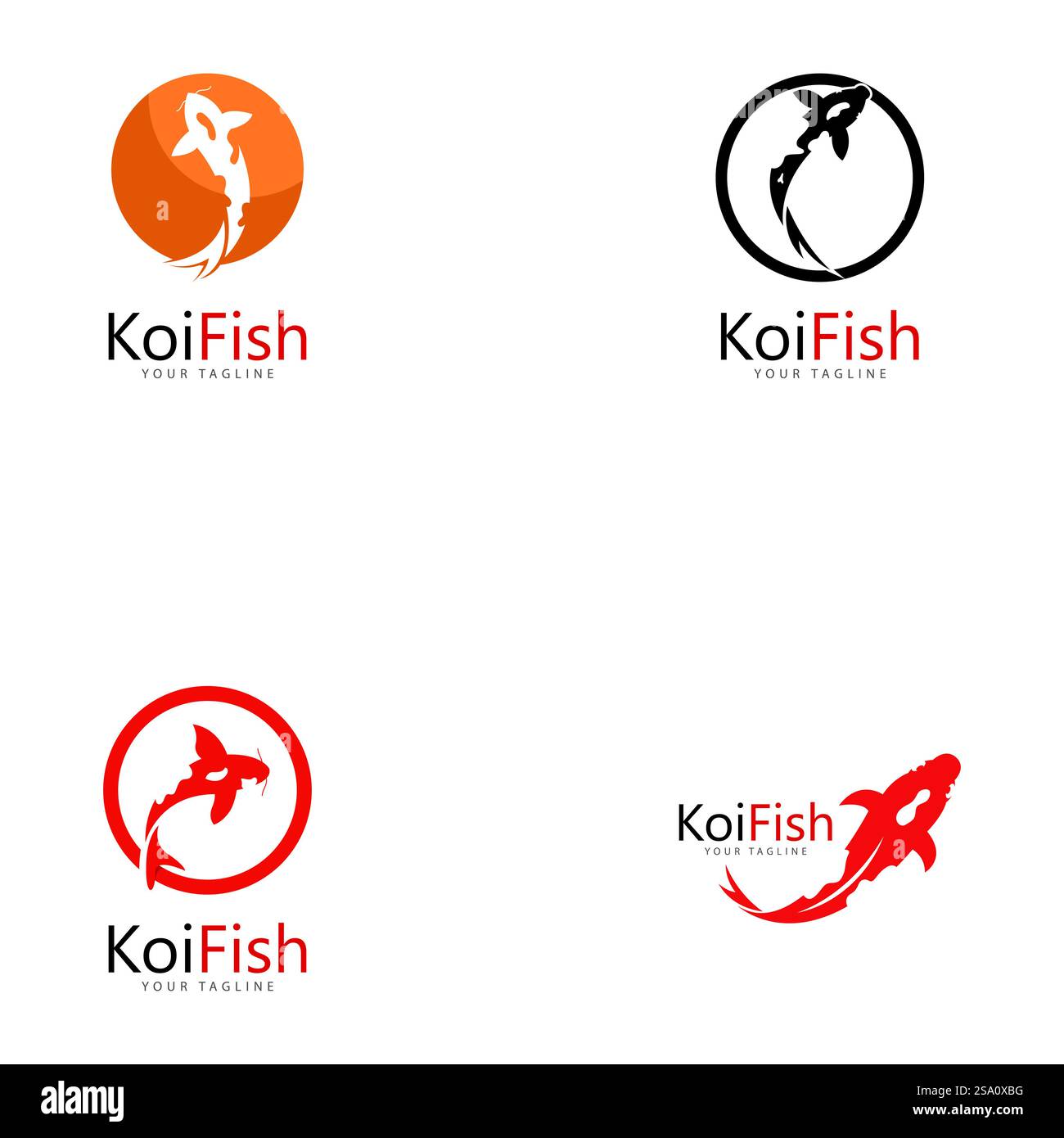 koi fish logo design vector template Stock Vector Image & Art - Alamy