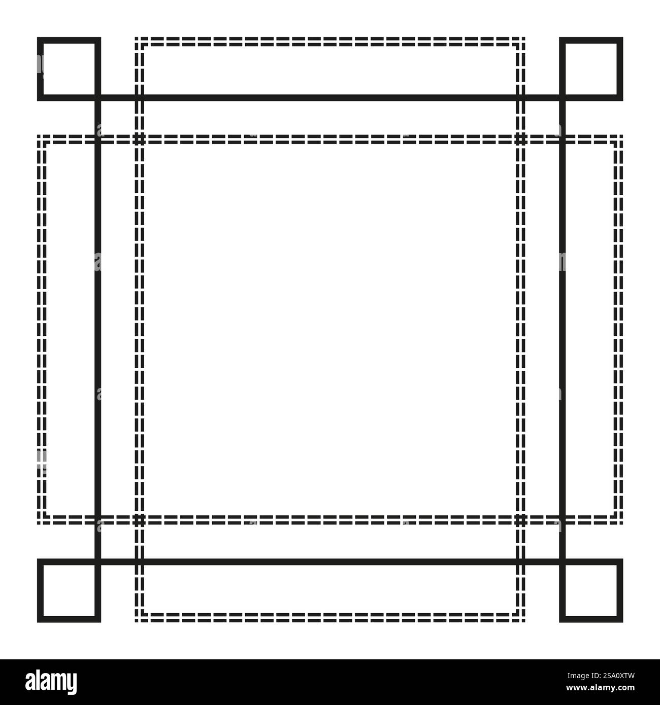 Hand drawn frame. Rectangle box. Sketch doodle border Stock Vector ...