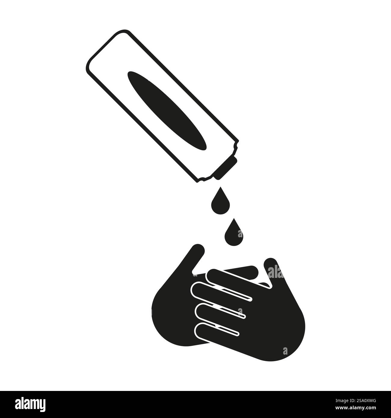 Handwashing icon. Soap dispenser symbol. Hygiene vector image. Droplets ...