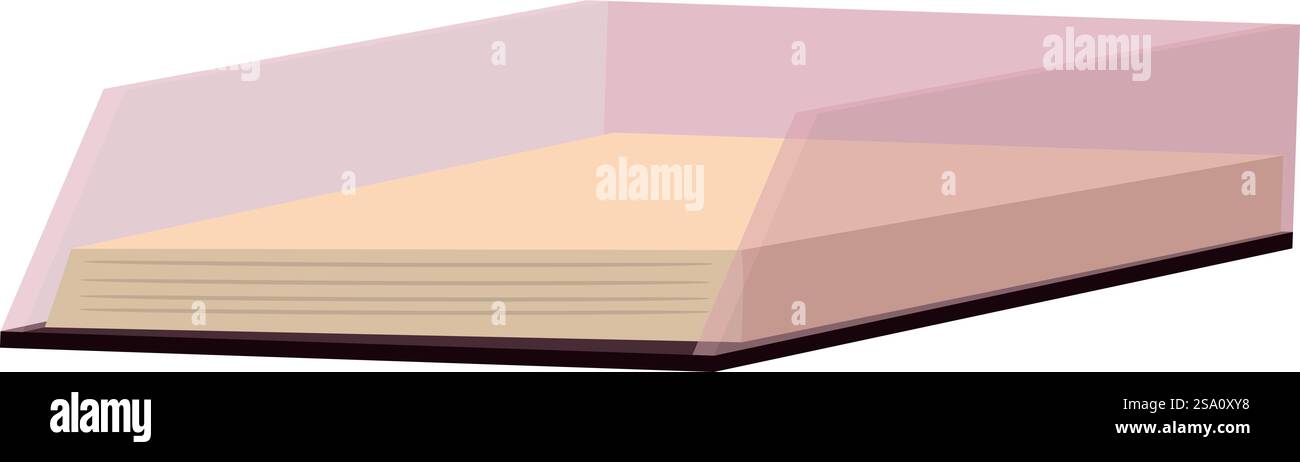 Storage paper tray icon cartoon vector. Inbox empty. Case desk folder ...