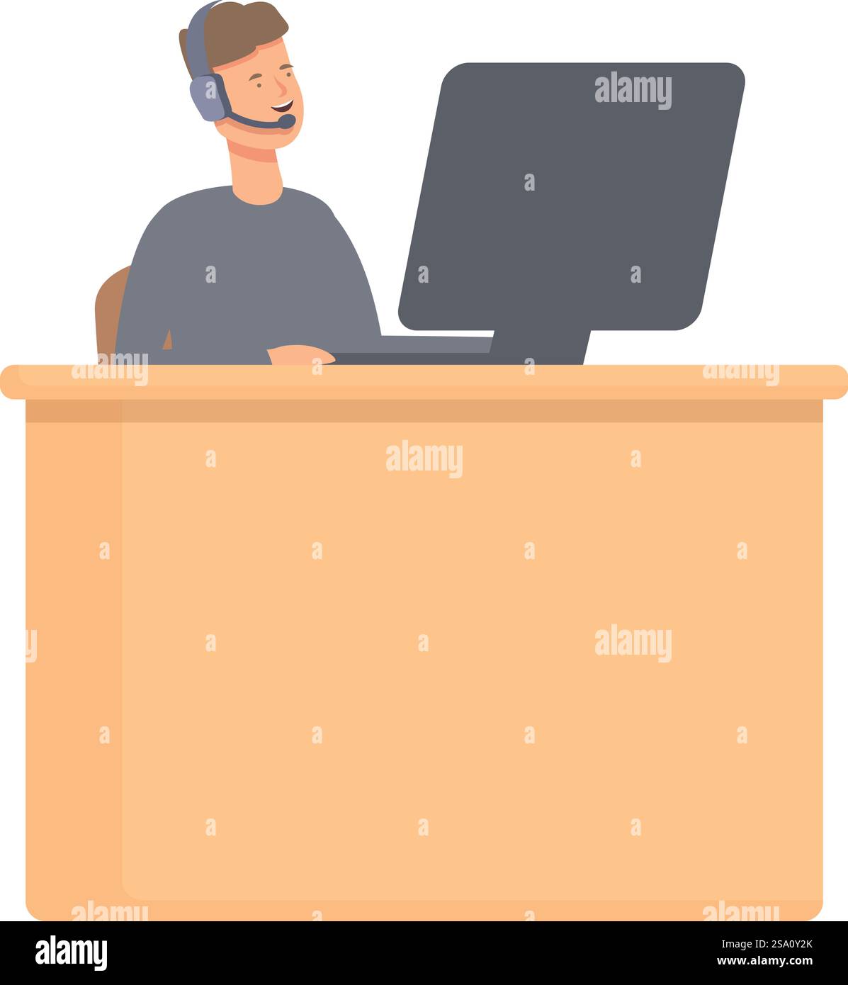 Call center teen work icon cartoon vector. Certificate store retail ...