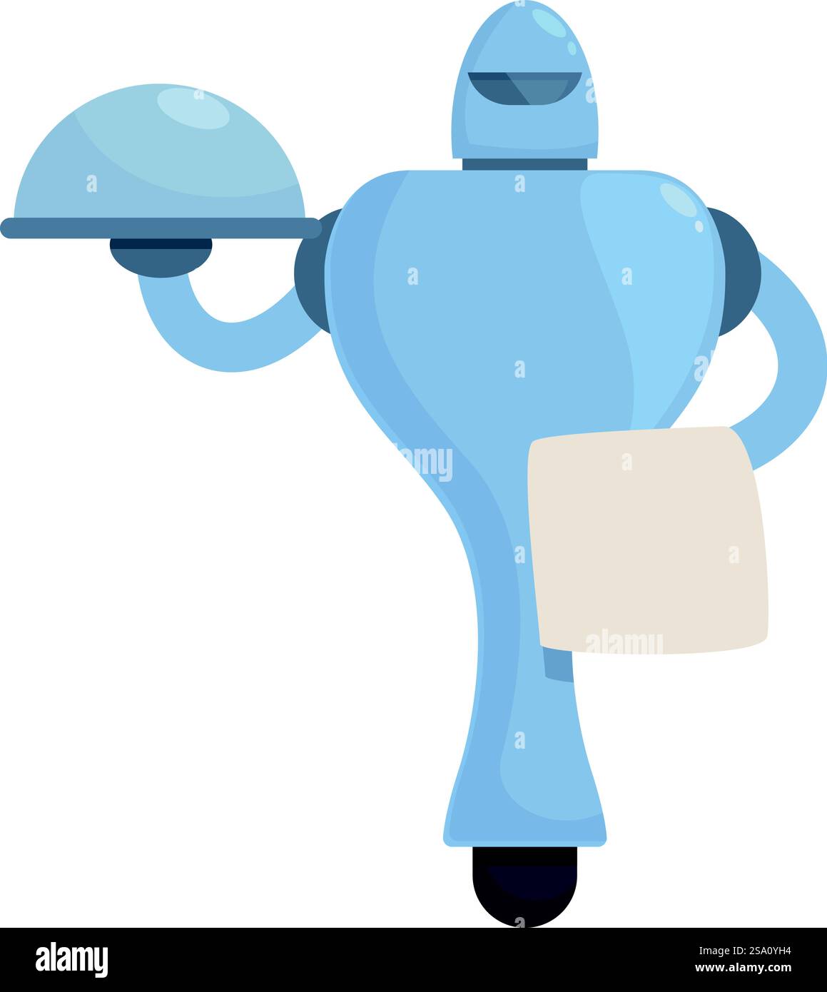 Future robot waiter icon cartoon vector. Hotel future room. Electronic ...