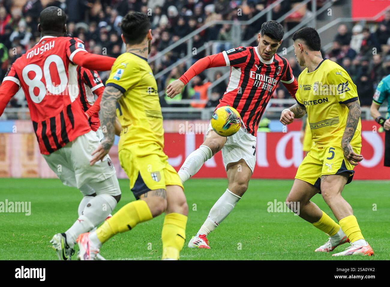 Milan, Italy. 26 Jenuary 2025. Giuseppe Meazza Stadium. Italian Serie A ...