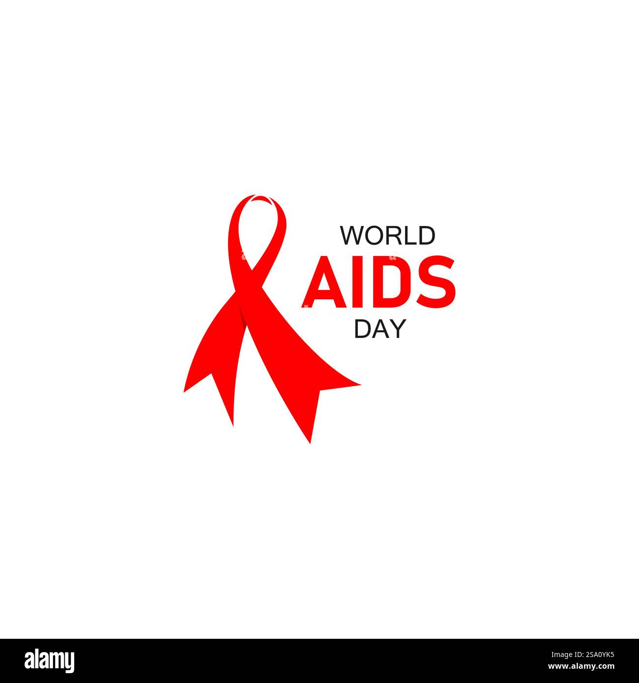 world aids day red ribbon logo vector illustration design icon Stock ...