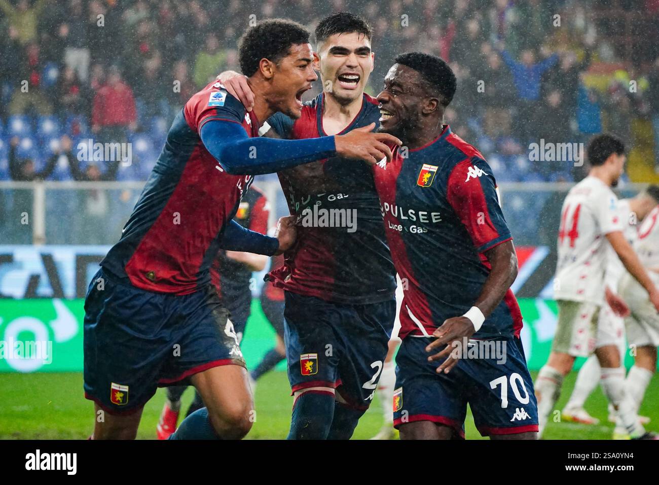 Genova, Italy. 27 January 2025. Koni De Winter (Genoa CFC) celebrates ...