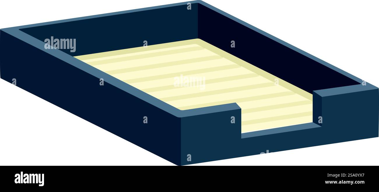 Case paper tray icon cartoon vector. Data inbox. Empty ream stack. Case ...