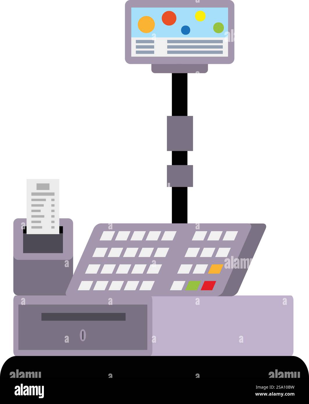 Cashier terminal icon. Flat illustration of cashier terminal vector icon for web design. Cashier ...